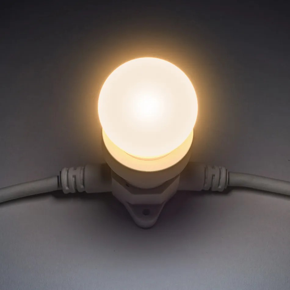 LED žárovka SMDE, teple bílá, patice E27, 12 diod, IP44