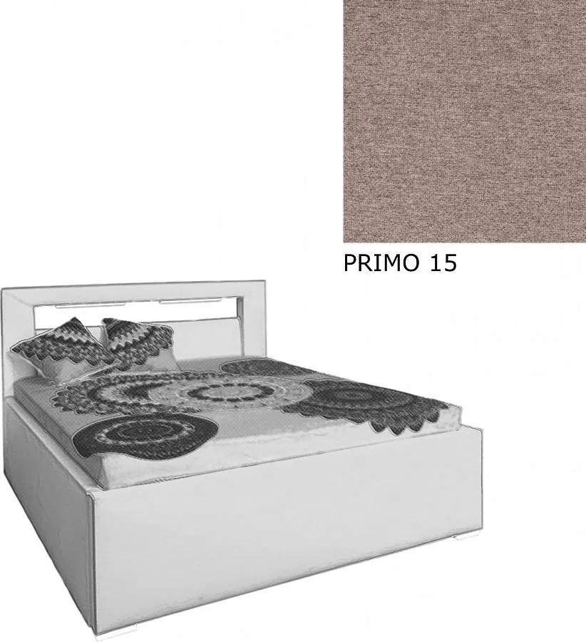 Dřevona - Elitte Čalouněná postel AVA LERYN 160x200, s úložným prostorem a LED osvětlením, PRIMO 15