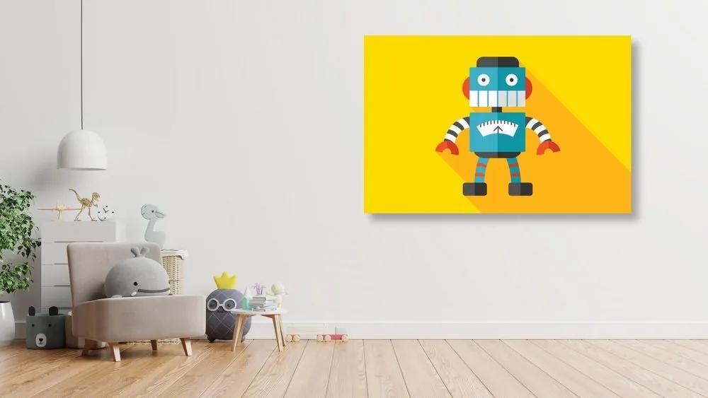 Obraz veselý robot - 120x80 cm