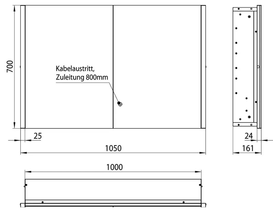 Emco Select - Vestavěná LED osvětlená zrcadlová skříňka 1000 mm s Bluetooth, zrcadlová 949705016