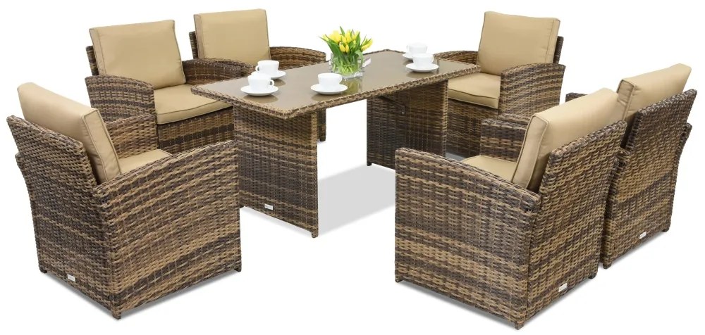 Zahradní nábytek Monaco Premium 6 Garden Point hnědý