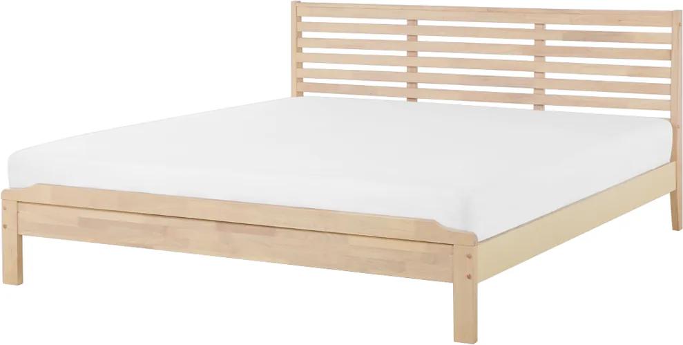Světle hnědá dřevěná postel 180x200 cm - CARNAC