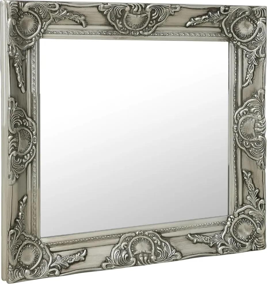 vidaXL Nástěnné zrcadlo barokní styl 60 x 60 cm [320334] Barva: Stříbrná