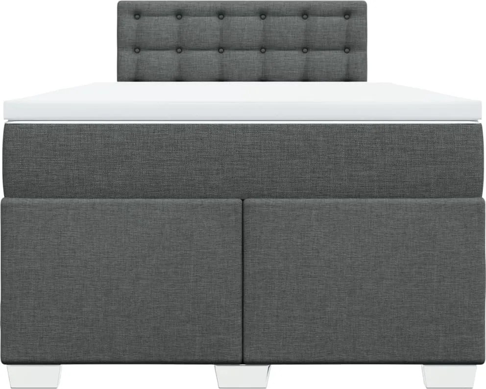 Box spring postel s matrací tmavě šedá 120x200 cm textil 3288170