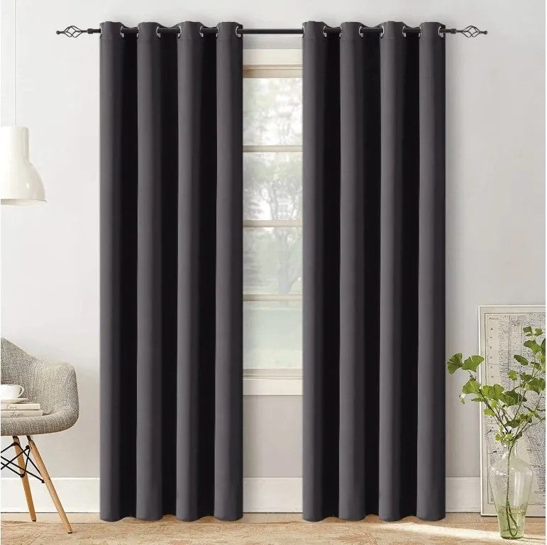 Závěs OXFORD LIGHT 140x250 cm, černý Zavěšení: Řasící páska