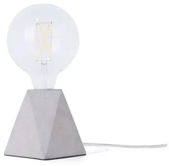 Stolní lampa, světle šedý beton, 12 cm SAJA