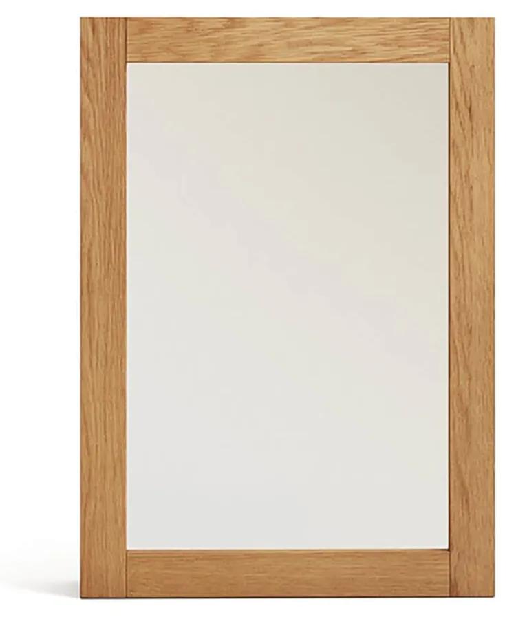 Závěsná skříňka se zrcadlem bialu 50 x 70 cm přírodní MUZZA
