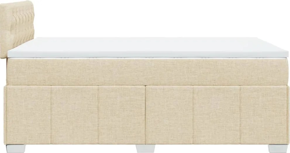 Box spring postel s matrací krémová 120x190 cm textil 3287019