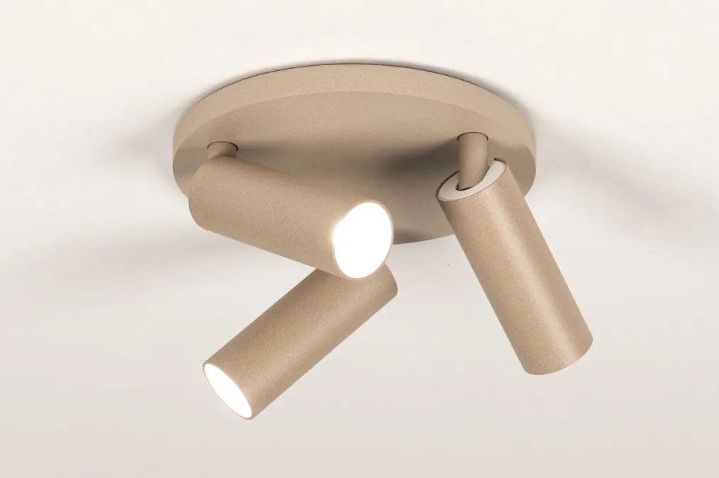 Stropní bodové svítidlo Conno Dark Taupe 3 Round