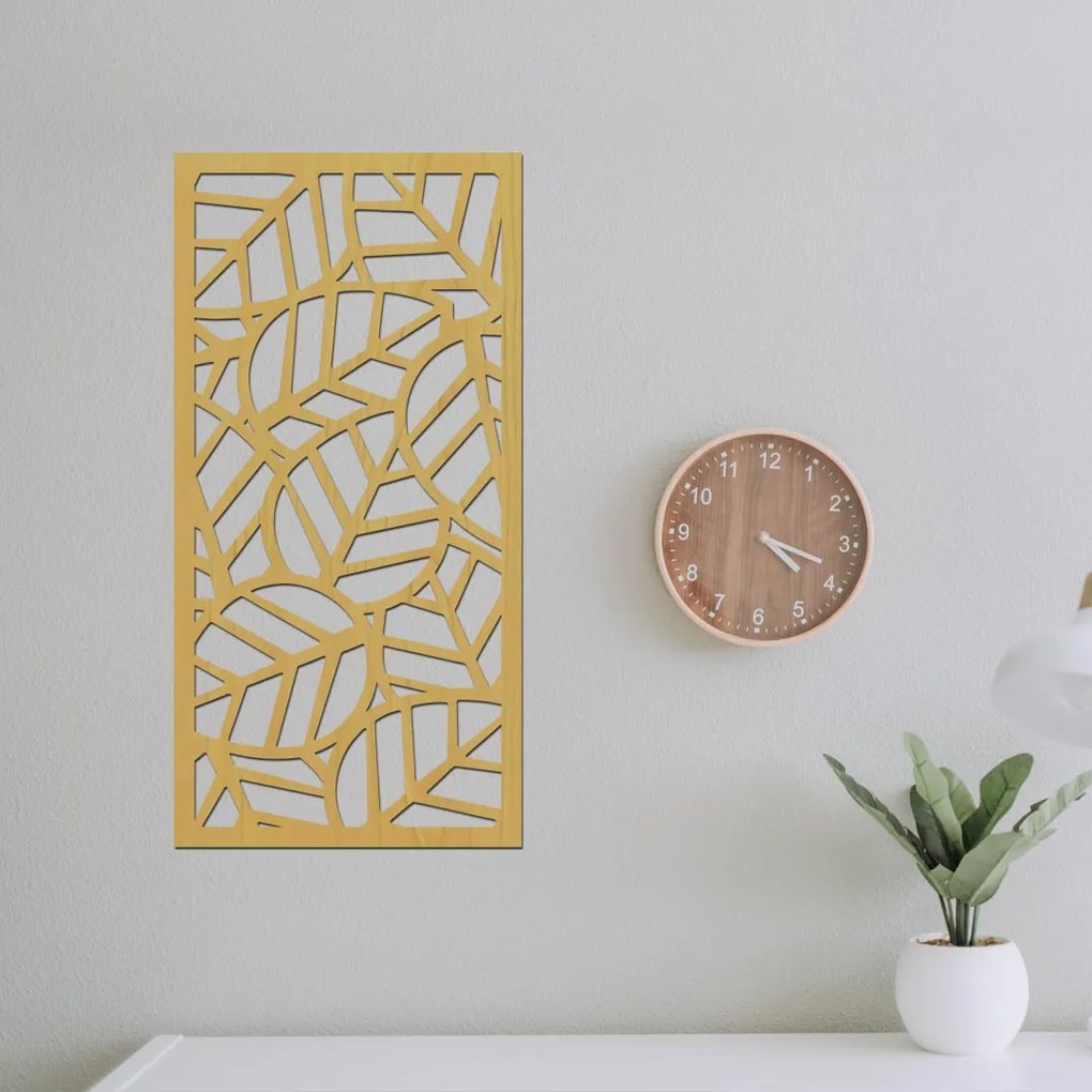 dřevo života Dřevěný dekorační panel LEAF II Zvolte rozměr (cm): 30x60, Zvolte barvu dekoru: Ořech