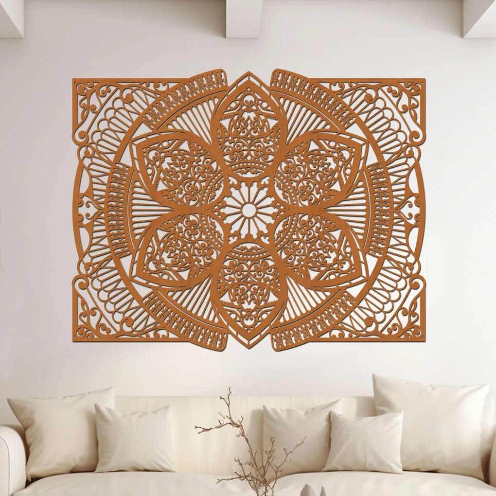 dřevo života Dřevěná mandala TVOŘIVOST Zvolte rozměr (cm): 80x64, Zvolte barvu dekoru: Černá