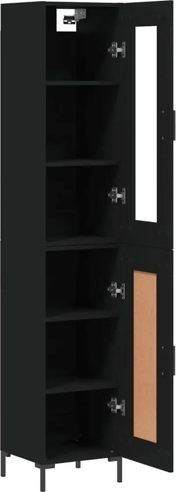 vidaXL Skříň highboard 34,5x34x180 cm kompozit [3199490] Barva: hnědý dub