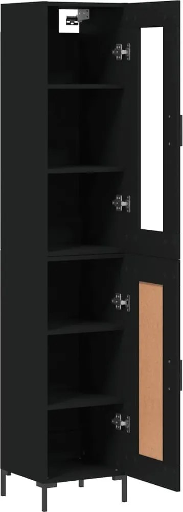 vidaXL Skříň highboard 34,5x34x180 cm kompozit [3199490] Barva: kouřový dub