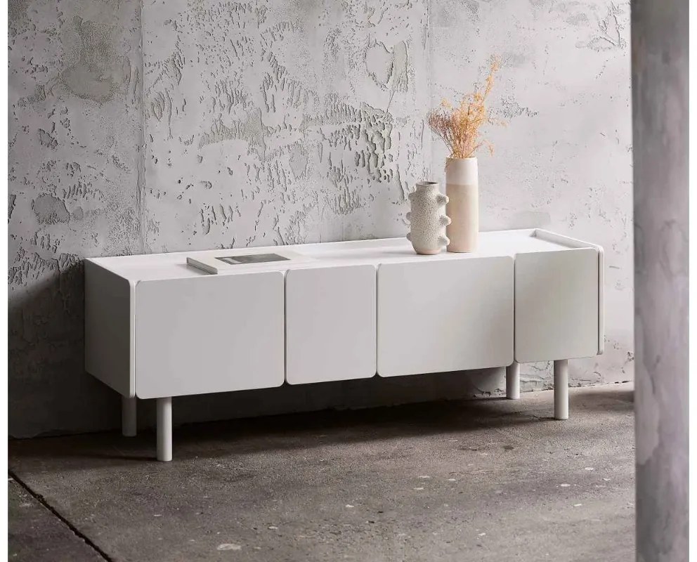 Designový TV stolek Feliciana 160 cm bílý