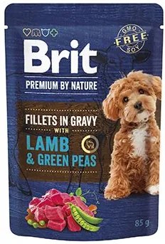 Brit Premium Dog Fillets Gravy Lamb&Green Peas 85g