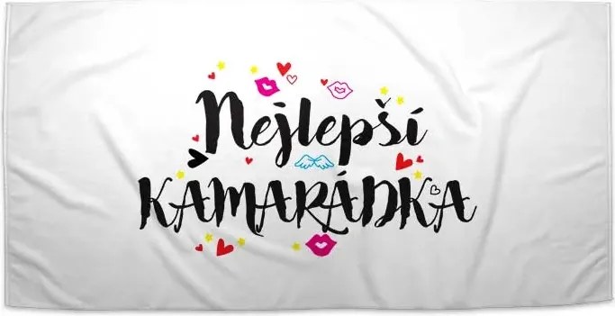 Sablio Ručník Nejlepší kamarádka - 50x100 cm
