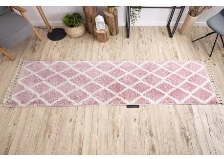 Dywany Luszczow Kusový koberec, běhoun BERBER TROIK růžová Rozměr koberce: 70 x 300 cm