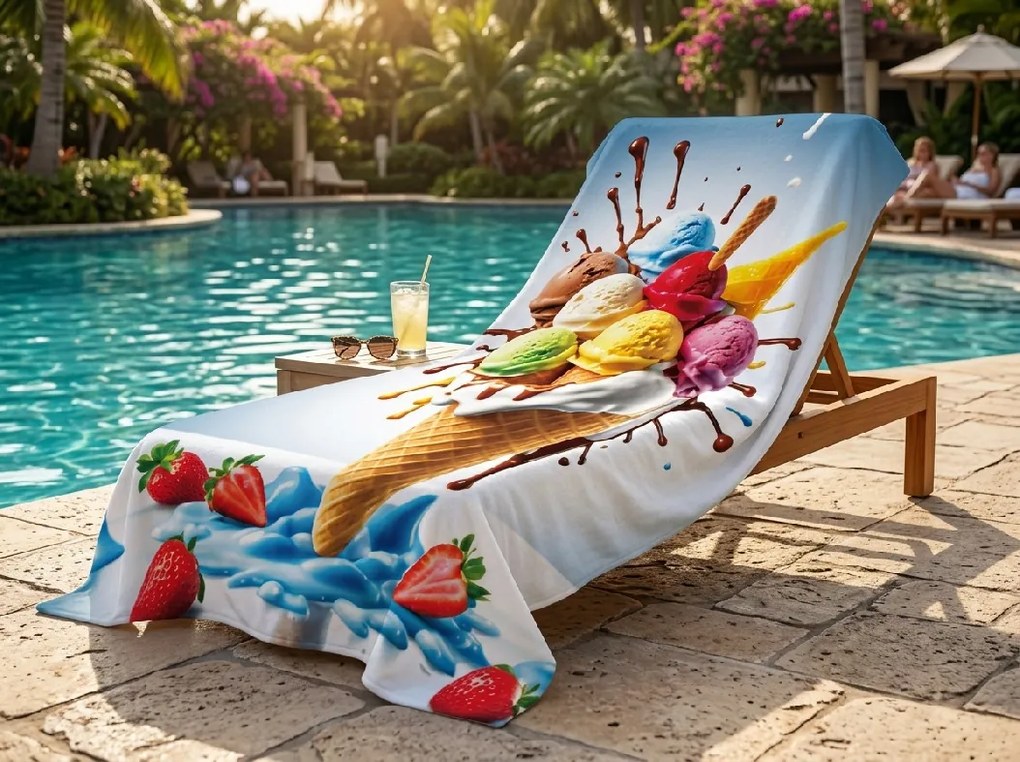 Rychleschnoucí XXL plážová osuška DOLCINO barevná 150 x 210 cm, 100% mikrovlákno