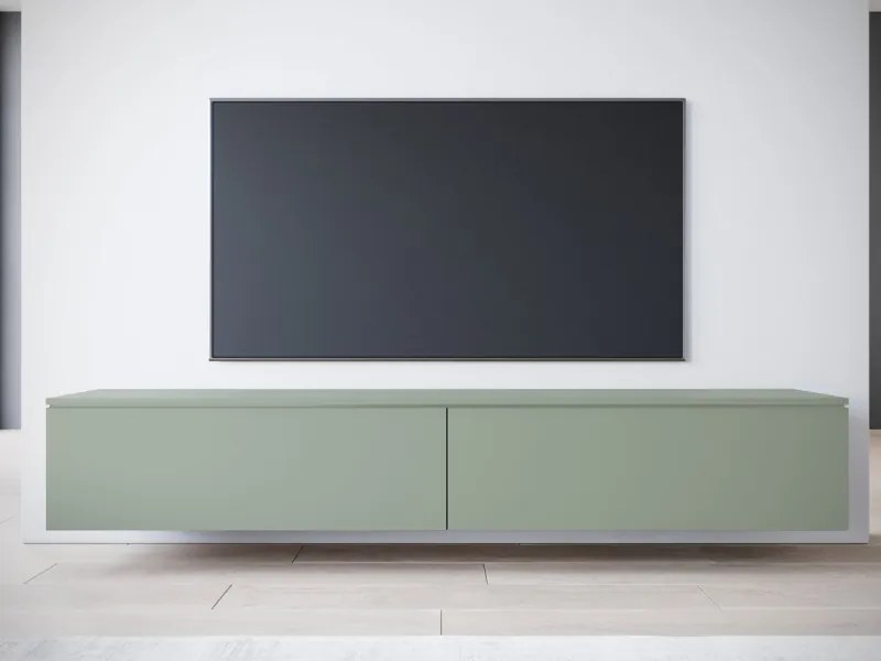 TV stolek Dlone 180, Barva: mlhavě zelená, Osvětlení: bez osvětlení