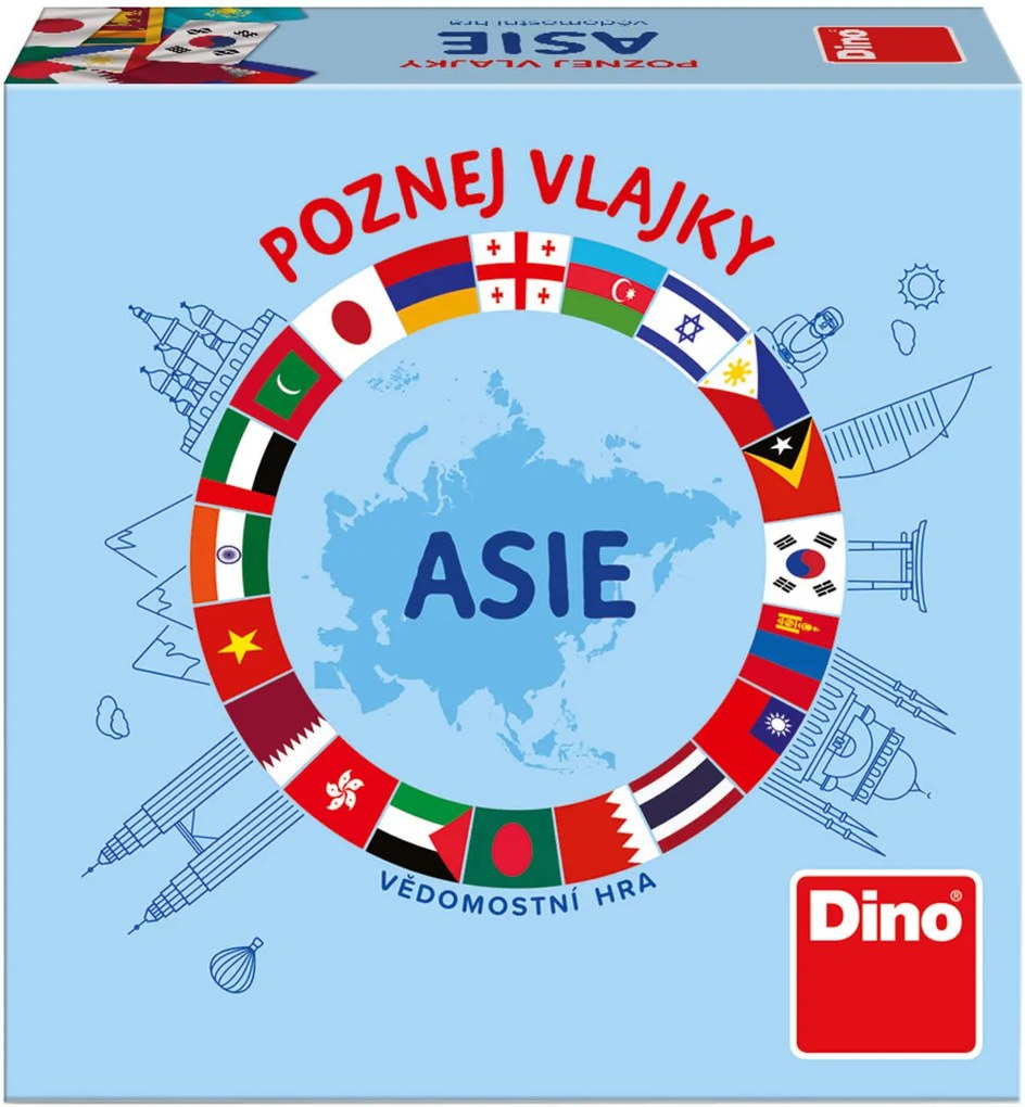 DINO Hra Poznej vlajky Asie karetní *SPOLEČENSKÉ HRY* dn622623