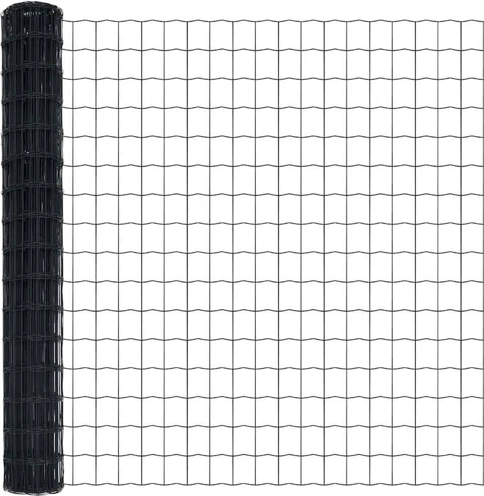 Evropský plot se hroty 10 x 1,6 m Ocel potažená PVC Šedá 3350657