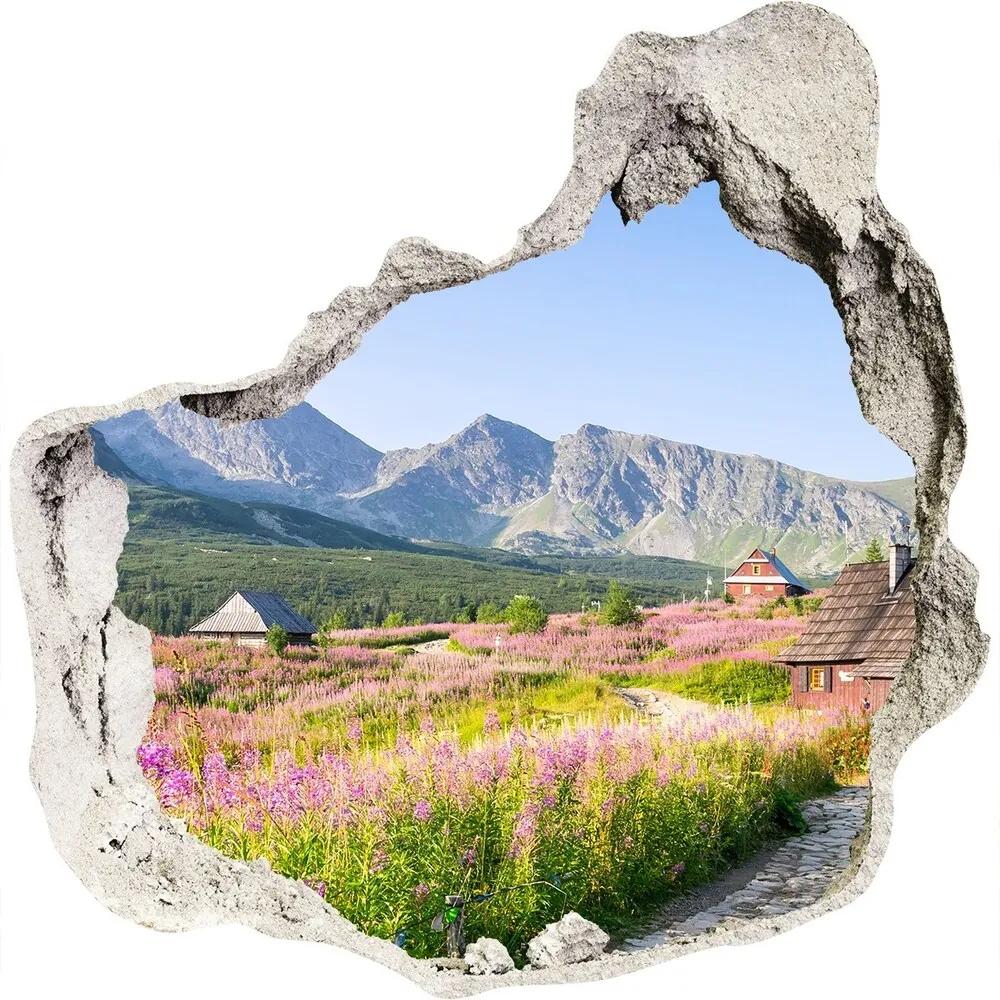 Wallmuralia Nálepka fototapeta 3D na zeď Chaty v horách 75x75 cm