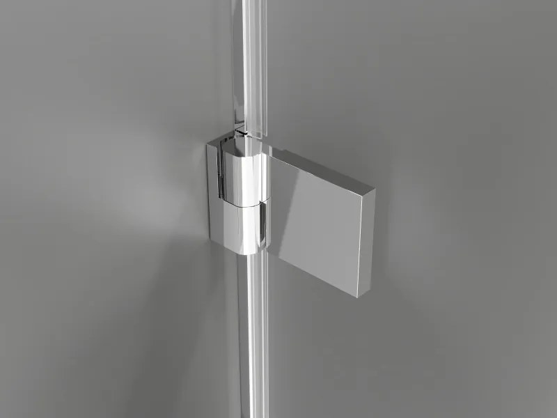 Mexen Lunar-B L pravý výklopný sprchový kout 85 x 80 cm, čiré sklo, chromová, 832L-085-080-01-00-P
