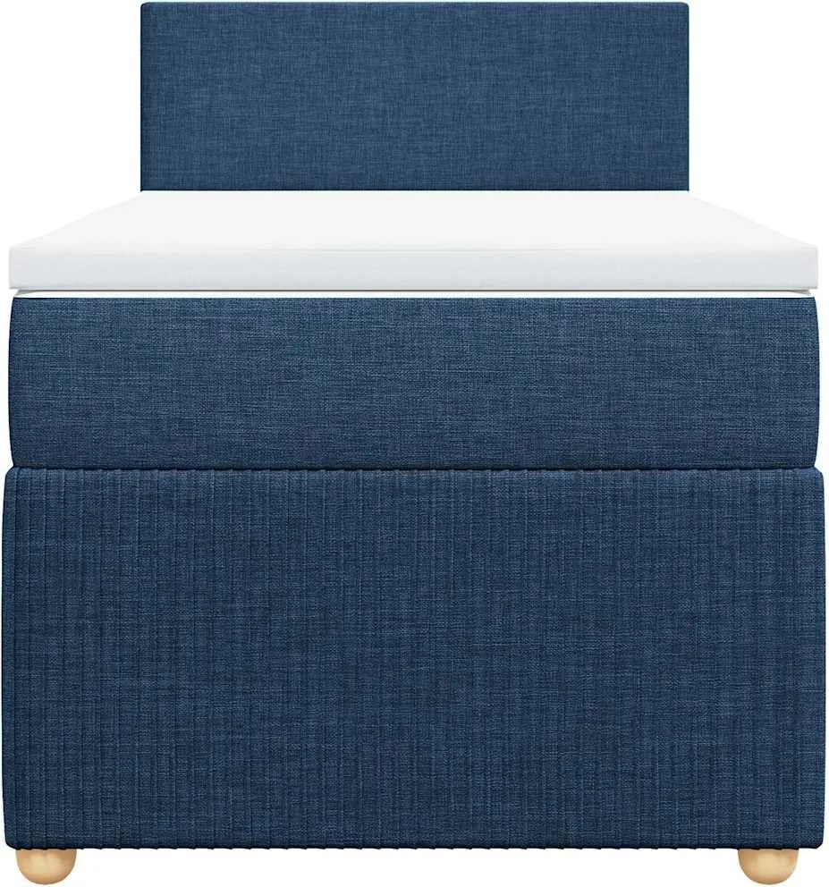 Box spring postel s matrací modrá 80x200 cm textil 3287282