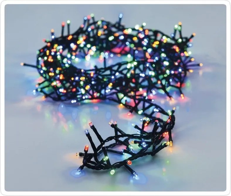 Světelný vánoční řetěz Twinkle 16 m, barevný, 800 LED