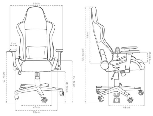 Yenkee - Herní židle černá/červená