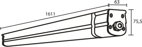 Zářivka LED McLED Fabrik D1500 60W 4000K neutrální bílá IP65 s pohybovým čidlem ML-414.222.18.0