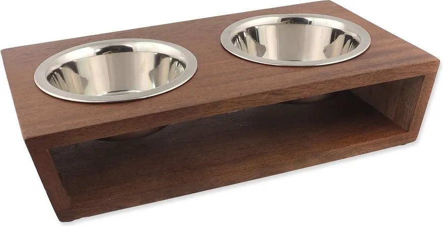 Dřevěný set misek s podstavcem pro psa Dog Fantasy – Plaček Pet Products