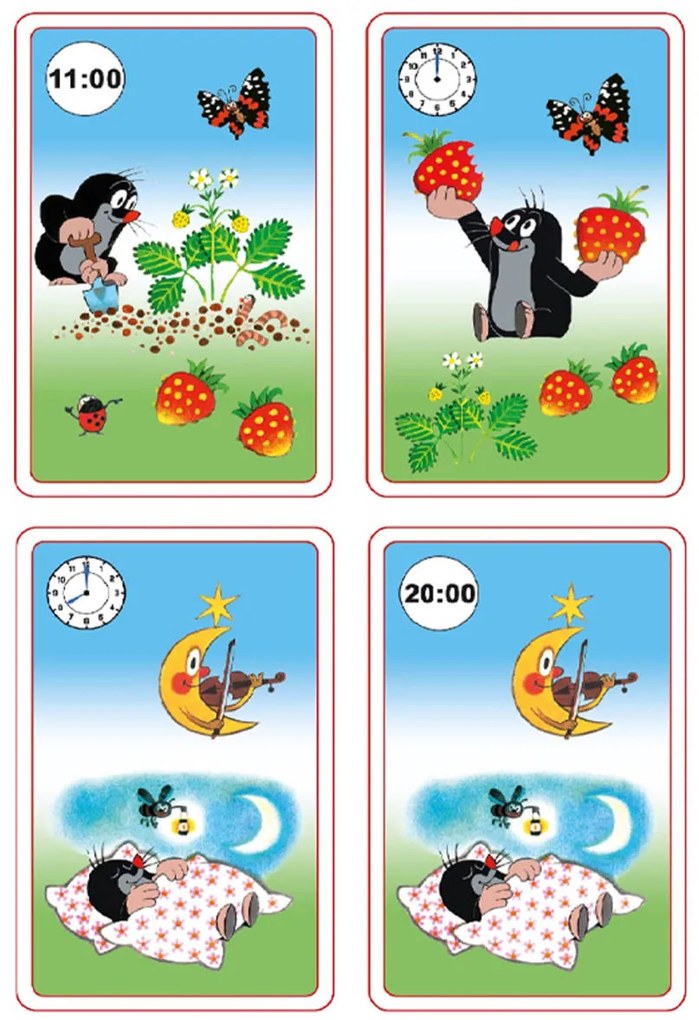 _Ostatní 1_ Hra karetní Černý Petr KRTEK (Krteček) hodiny *SPOLEČENSKÉ HRY* w028083