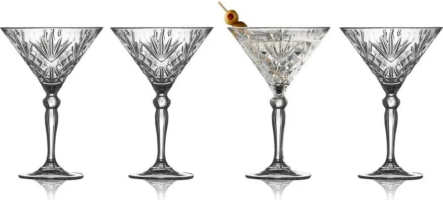 Křišťálové skleničky v sadě 4 ks na koktejly 210 ml Melodia – Lyngby Glas