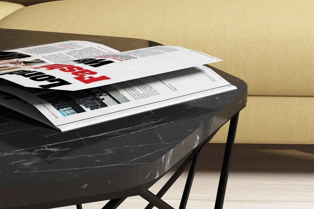 Designový konferenční stolek Gagenia 90 cm černý