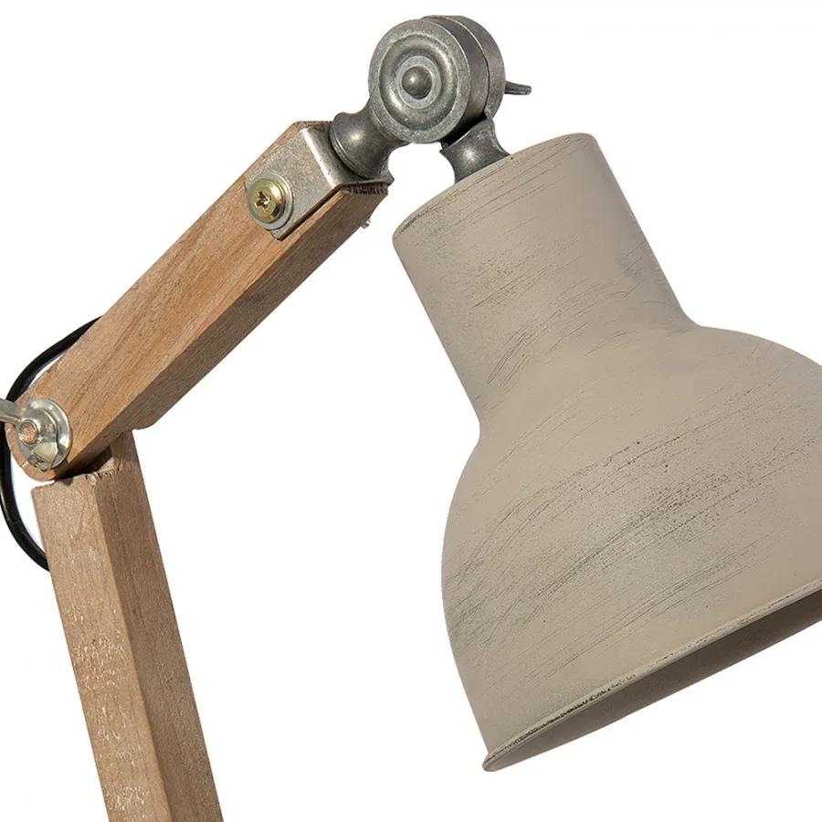 Stolní lampa dřevěná hnědá (Clayre &amp; Eef)