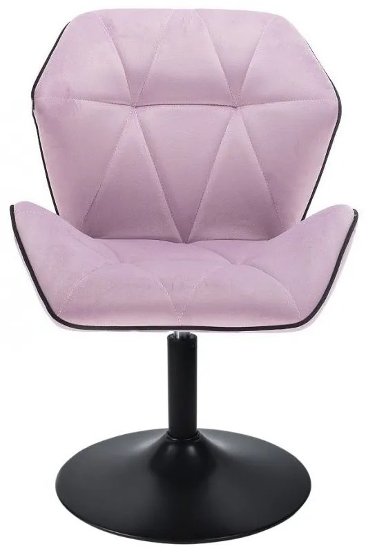 LuxuryForm DESIGN Otočná židle MILANO MAX VELUR na černém talíři - levandule