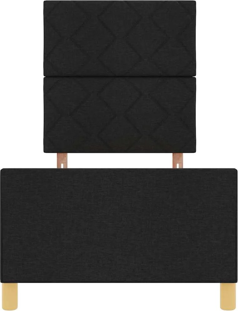 Rám postele s čelo Černá 80 x 200 cm textil 3344762
