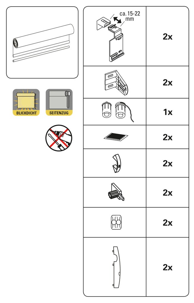 Roleta Easy Fix Termo 100x150cm, přírodní