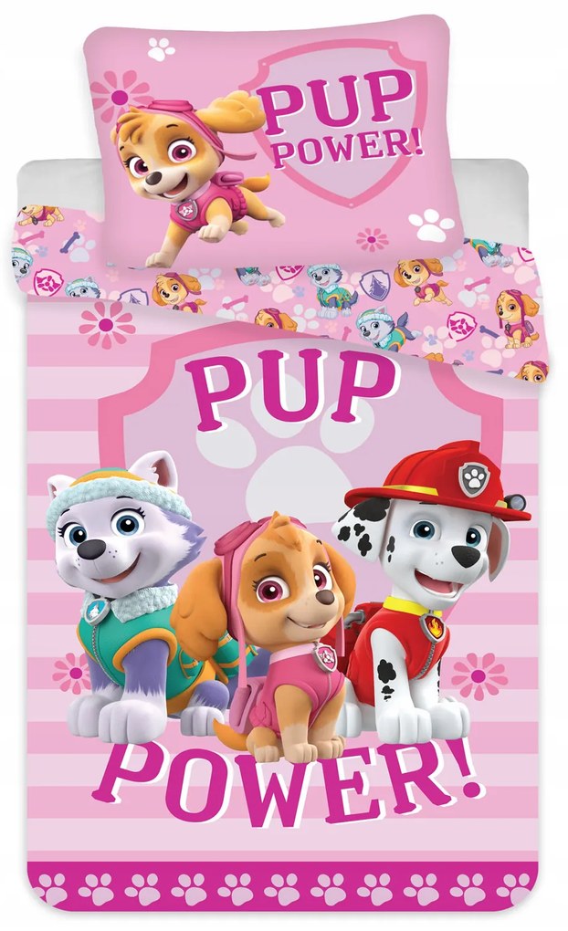 DĚTSKÉ BAVLNĚNÉ POVLEČENÍ PAW PATROL 140X200 CM, 1KS 70X80 CM VZOROVANÉ
