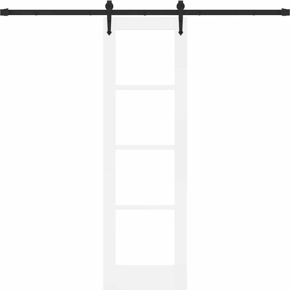 Posuvné dveře ORKDAL 61 x 198,5 cm Masivní borové dřevo a sklo 3332462
