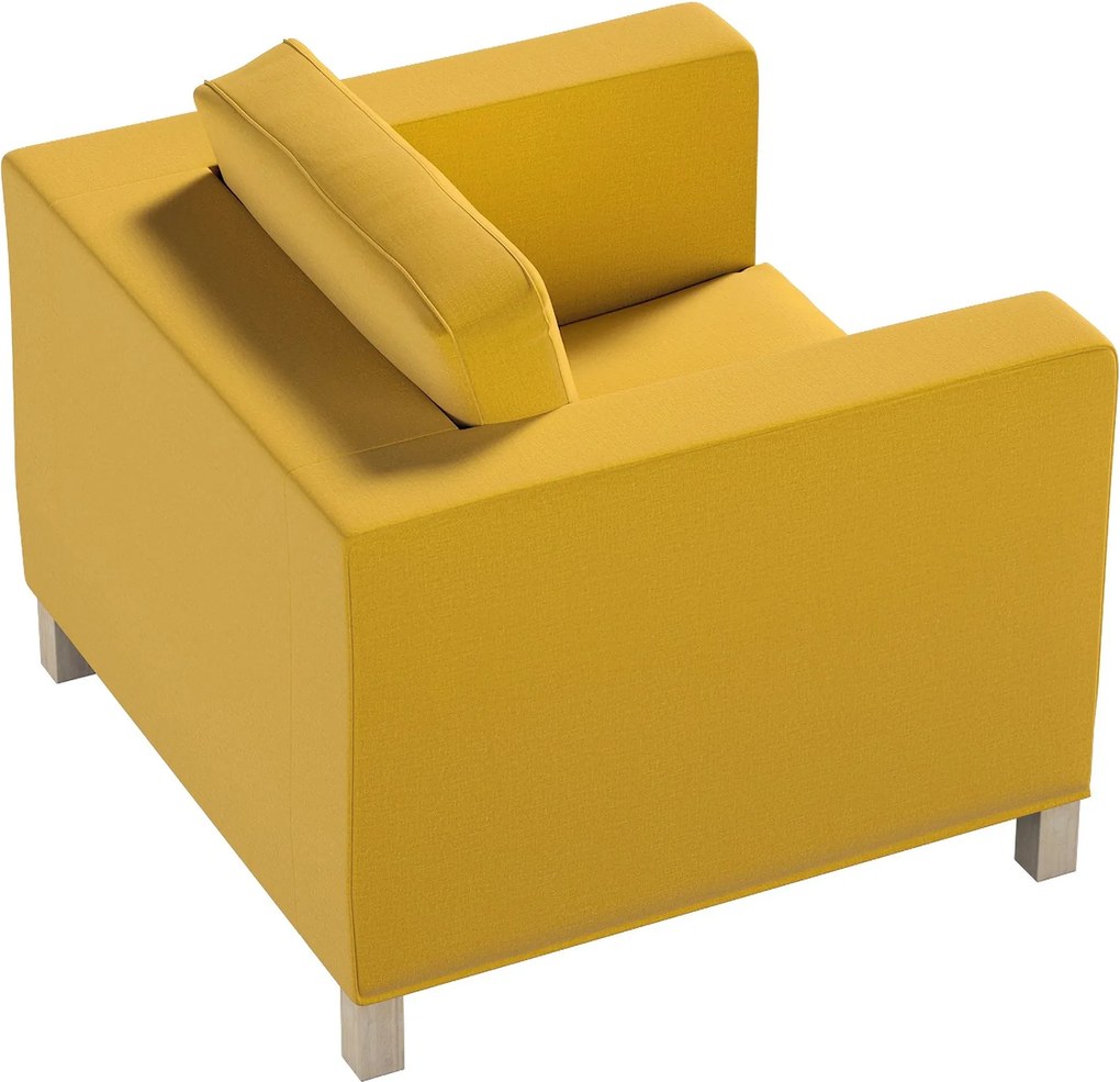 Potah na křesko IKEA Karlanda, krátký barva žlutá látka sametová
