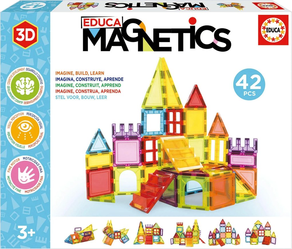 Educa magnetická stavebnice magnetics 42 dílků