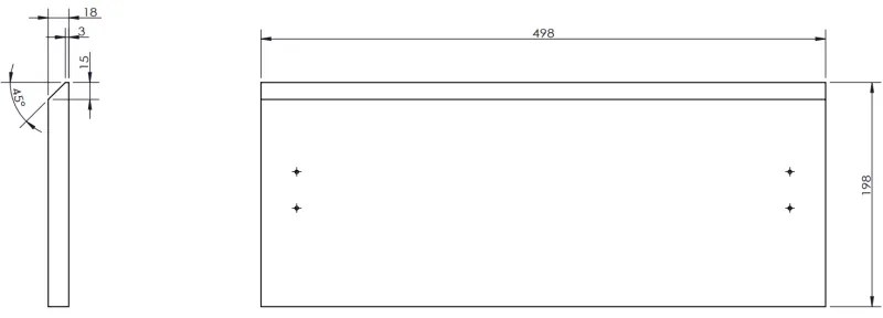 Mexen Rivel, koupelnová skříňka pod umyvadlo 50 cm, 1 zásuvka, drážkovaná, bílá matná, 91A20-05023-1-BF01