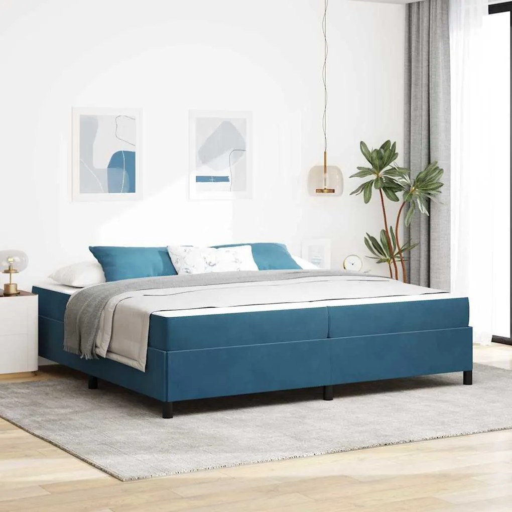 Rám postele Tmavě modrá 200 x 200 cm textil 3399088