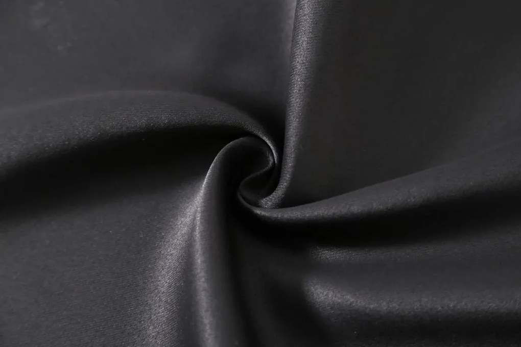 Závěs OXFORD LIGHT 140x270 cm, černý Zavěšení: Řasící páska