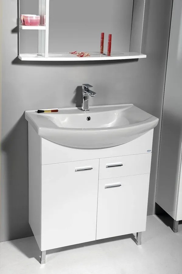 Aqualine Aqualine, ZOJA umyvadlová skříňka 71,5x74x34cm, bílá, 51075A