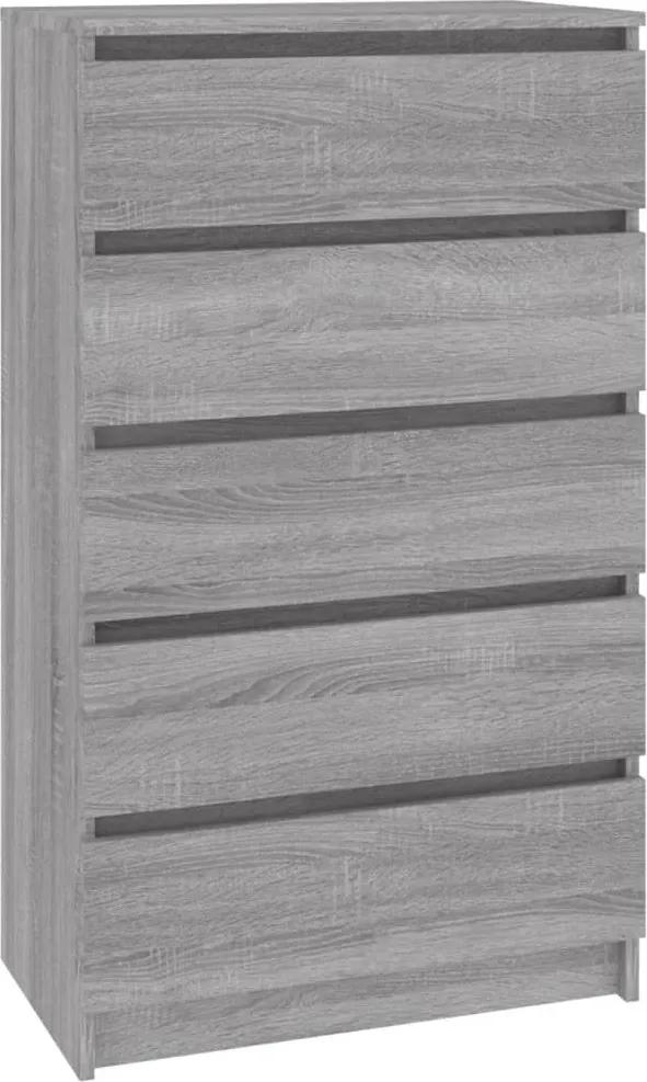 vidaXL Zásuvková skříňka 60 x 36 x 103 cm kompozitní dřevo [823022] Barva: bílá s vysokým leskem