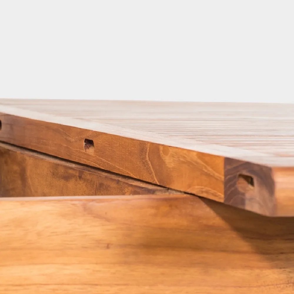 Massive home | Zahradní rozkládací stůl Bologna I Teak 110-160 x 90 cm