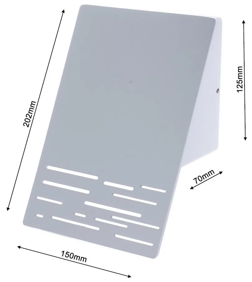 Exteriérové nástěnné LED svítidlo Line, 1x LED 10w, bílé